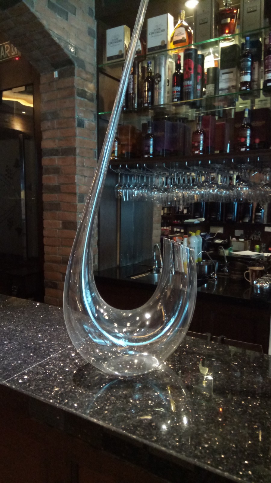 Fine crystal Riedel glasses to enjoy your fine wine